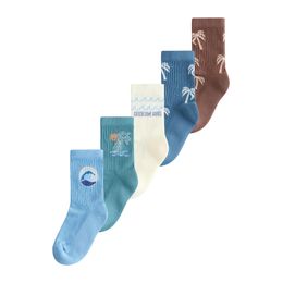 next Socken Jungen Gr&ouml;&szlig;e 19/22 ecru / blau / hellblau / braun / petrol