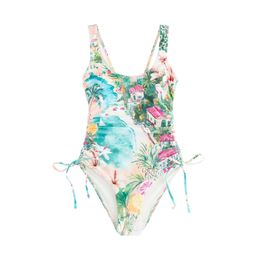 next Badeanzug Damen Gr&ouml;&szlig;e 7XL aqua / gr&uuml;n / pink / wei&szlig;