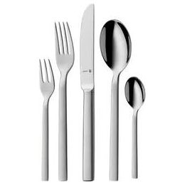 Besteck-Set WMF "Lyric Plus", silber (silberfarben), 66 Stk., Cromargan Edelstahl Rostfrei, Essbesteck-Sets, ergonomisch, Cromargan protect