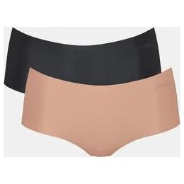 Panty Sloggi "ZERO Microfibre 2.0", Damen, Gr. XL, braun (braun, schwarz combination), Microfaser, Obermaterial: 76% Polyamid, 24% Elasthan, unifarben, k&ouml;rpernah, Unterhosen Panty, nahtlos, ultraleicht, flache Abschl&uuml;sse, feminin