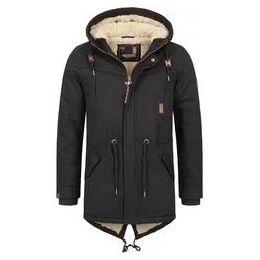 Winterjacke Alessandro Salvarini "ASMenara", Herren, Gr. L (52), schwarz, Obermaterial: 100% Baumwolle; Innenseite: 100% Polyester; Wattierung: 100% Polyester, Jacken Winterjacke, mit warmem Teddyfell, Topseller