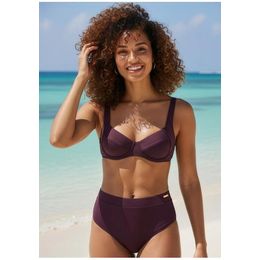 Lascana Highwaist-Bikini-Hose 'Lolo' violett Gr. 38. Nachhaltig.