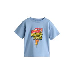 next T-Shirt Jungen Gr&ouml;&szlig;e 80 hellblau / dunkelgelb / knallrot / wei&szlig;