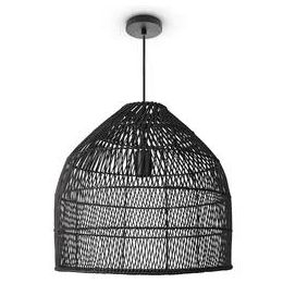 Paco Home Pendelleuchte "LINNU", schwarz, &Oslash; 44cm H: 44cm, Leuchten, Korblampe Rattan Pendelleuchte Wohnzimmer Boho Deckenlampe Natur, Pendelleuchte