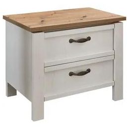 Nachtkommode Schlafkontor "Trient", wei&szlig; (anderson pine, artisan eiche), B:62cm H:50cm T:41cm, Dekorfolie, Sideboards, im Landhaustil, Nachtkonsole mit Schubk&auml;sten