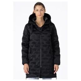 Steppjacke LPO "MARA II LONG", Damen, Gr. 46 (L), schwarz, 100% Polyester, mit Gummizug, Jacken Steppjacke, auch in Gro&szlig;en Gr&ouml;&szlig;en erh&auml;ltlich