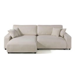 Ecksofa Samt 234x170x78 beige SOFIA