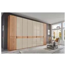 Kleiderschrank Wiemann "Cardiff, Massivholzt&uuml;ren in Kombination mit Glas- oder Spiegelt&uuml;ren", beige (glas champagner), B:393,1cm H:236cm T:58cm, Floatglas, Hartfaserplatte, Holzwerkstoff, Massivholz, Schr&auml;nke, Kleiderschrank, hochwertiges Design in langlebiger Qualit&auml;t, viel Stauraum