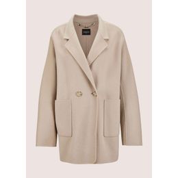 Madeleine Mode MADELEINE Damen Langmantel "Kurzmantel Eleganter Wollmantel mit Reverskragen", beige, Modern, Gr. 34, Obermaterial: 100% Wolle WO., M&auml;ntel