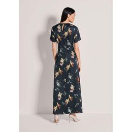 Madeleine Mode MADELEINE Damen Midikleid "Sommerkleid Maxikleid mit floralem Print", schwarz, Modern, Gr. 38, Obermaterial: 100% Viskose CV., Kleider, Drapierung