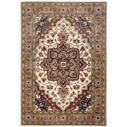 Wollteppich Theko, B:60cm H:14mm L:90cm, braun, Schurwolle, Wohnzimmer, Teppiche, "Royal Heriz", reine Wolle, Orient-Optik, auch als L&auml;ufer,