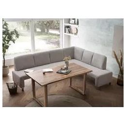 Eckbank exxpo - SOFA FASHION "Intenso, modern, wahlweise in Leder oder Textil, 264/197 cm (B/T)", braun (cappuccino), B:264cm H:91cm T:197cm, Cord (Zusammensetzung: Polyester 100%), Sitzb&auml;nke, Eckbank, hohe Bodenfreiheit, frei im Raum stellbar, hoher Sitzkomfort, Topseller