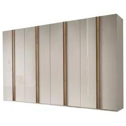 Kleiderschrank Wiemann "Lagos", beige (champagner, glas), B:393,1cm H:236cm T:58cm, Floatglas, Holzwerkstoff, Schr&auml;nke, Kleiderschrank, inkl. T&uuml;rend&auml;mpfung