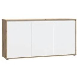 Sideboard FORTE "Kommode gro&szlig; Breite ca 152 cm", braun (artisan eiche, wei&szlig;), B:152,6cm H:78,5cm T:42cm, Spanplatte, Sideboards, Sideboard, grifflose Front, viel Stauraum