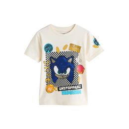 next T-Shirt 'Sonic' Jungen Gr&ouml;&szlig;e 110 ecru / blau / dunkelgelb / schwarz