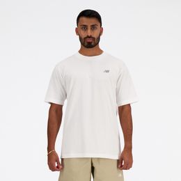 New Balance Herren T-Shirt "SPORT ESSENTIALS COTTON T-SHIRT", wei&szlig;, Gr. S, Obermaterial: 100% Baumwolle, Shirts, sportlicher Stil, mit