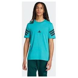 T-Shirt Adidas SPORTSWEAR "M FI 3S REG T", Herren, Gr. M, pure teal, Obermaterial: 100% Baumwolle, normal, Rundhals, Shirts T-Shirt
