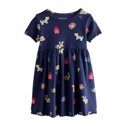 Next Kleid M&auml;dchen Gr&ouml;&szlig;e 74 blau / navy / zitrone / hellpink