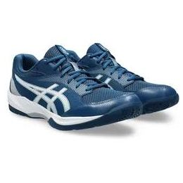 Hallenschuh asics "GEL-TASK 4", Herren, Gr. 49, wei&szlig; (mako blau, wei&szlig;), Synthetik, Schuhe Hallenschuh, f&uuml;r Hallensport