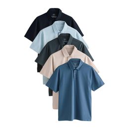 next Poloshirt Herren Gr&ouml;&szlig;e M creme / marine / pastellblau / basaltgrau