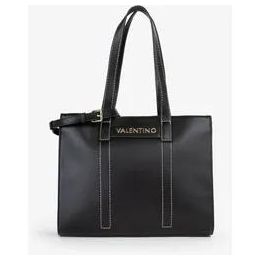 Shopper Valentino BAGS "AURY RE", Damen, Gr. B/H/T: 35cm x 26cm x 13cm, schwarz, Lederimitat, Taschen Shopper, Damen Umh&auml;ngetasche, Tragetasche, Schultertasche mit Kontrastn&auml;hten
