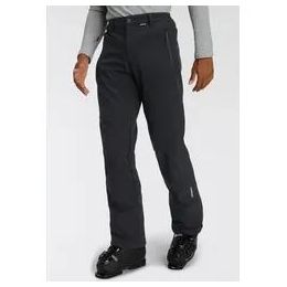Skihose Icepeak "FRANKFURT", Herren, Gr. 48S, N-Gr, schwarz, Softshell, Obermaterial: 94% Polyester, 6% Elasthan. Innenseite: 100% Polyester, Hosen Skihose, mit Rei&szlig;verschlusstaschen, atmungsaktiv