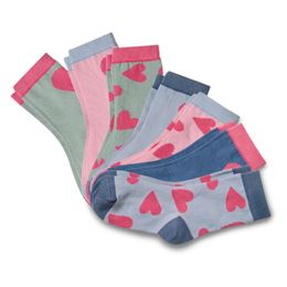 Tchibo - 7 Paar Kinder-Socken - M&auml;dchen - Gr. 27-30 - blau