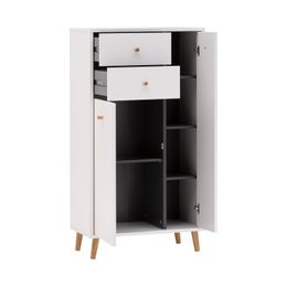 Tchibo - Highboard &raquo;Bjarne&laquo; - 60,2x33x113,4cm - braun - Holz / Eichenholz / Metall