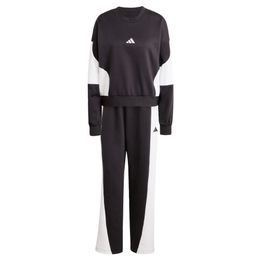 adidas Sportswear Trainingsanzug 'Laziday' Damen Gr&ouml;&szlig;e XXXL/4XL schwarz / wei&szlig;