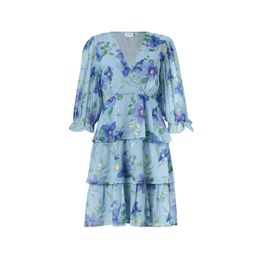 VILA Kleid 'VIMAGNOLIA' Damen Gr&ouml;&szlig;e 42 blau / hellblau / gold / mint Sommerkleid
