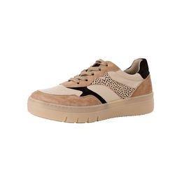 Tamaris Sneaker Damen Gr&ouml;&szlig;e 40 beigemeliert / schwarz Sommerschuhe