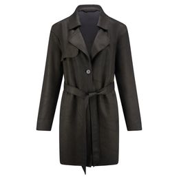 Emilia Lay - Trenchcoat, schwarz, Gr. 56 / 3XL