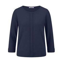 Peter Hahn - Rundhals-Pullover, blau, Gr. 42 / M - Baumwolle