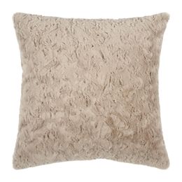 Dekokissen Pad "Flair", beige, unifarben, B:45cm L:45cm, Polyester, Dekokissen_Sitzkissen_Kissenh&uuml;llen, Kunstfell