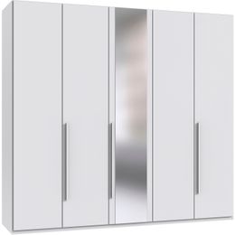 Dreht&uuml;renschrank wimex "London in den Breiten 180cm, 225cm und 270cm erh&auml;ltlich, inkl. Spiegel", wei&szlig;, griffe wei&szlig;, B:225cm H:208cm T:58cm, Holzwerkstoff, Schr&auml;nke, Dreht&uuml;renschrank, Kleiderschrank wahlweise mit Basic- o. Premium-Ausstattung erh&auml;ltlich