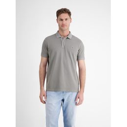 Poloshirt Lerros "Herren Poloshirt in gewaschener Optik", Herren, Gr. S, grau (basalt grau), 100% Baumwolle, ohne Ausschnitt, Shirts