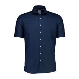 Businesshemd LINDBERGH "Business-Casual-Hemd Modern Fit", Herren, Gr. L, Normalgr&ouml;&szlig;en, blau (navy), Obermaterial: 59% Baumwolle, 41% Leinen, Hemden