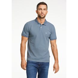 Poloshirt LINDBERGH "Poloshirt Relaxed Fit", Herren, Gr. L, bunt (blau grau), Obermaterial: 100% Baumwolle, l&auml;ssig geschnitten, Shirts