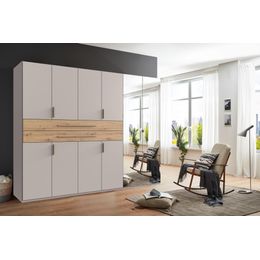 Dreht&uuml;renschrank wimex "Digit Kleiderschrank wahlweise mit oder ohne Spiegel", kaschmir, absetzung und griffe artisan eiche nachbildung, B:270cm H:208cm T:58cm, Holzwerkstoff, Schr&auml;nke, Dreht&uuml;renschrank, erh&auml;ltlich in den Breiten 225cm oder 270cm (mit 8 oder 10 T&uuml;ren)