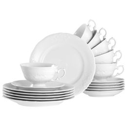 Kaffeeservice Creatable "Frederike Weiss, Service 18-tlg.", wei&szlig;, 18, Porzellan, Geschirr-Sets, Kaffeeservice, Klassisch, Zeitlos