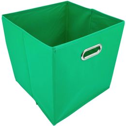 Aufbewahrungsbox ADOB "Faltbox", gr&uuml;n, B:31cm H:31cm T:31cm, Stoff, Aufbewahrungsboxen, Aufbewahrungsbox, Faltbox mit Griff
