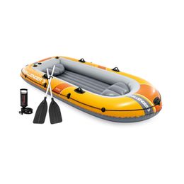 Schlauchboot Intex "Challenger 3 Drei Personen Boot-Set", orange, KleinbooteB:137cm H:43cm L:295cm, Kunststoff, B:137cm H:43cm L:295cm