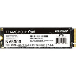 TEAMGROUP interne SSD "NV5000", schwarz, 2 TB, Schreibgeschwindigkeitmaximal 3000 MB/s Lesegeschwindigkeitmaximal 5000 MB/s, Festplatten