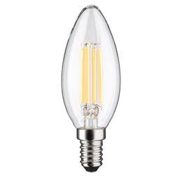 Paulmann LED-Leuchtmittel "Eco-Line Kerze 840lm 4W 3000K klar 230V", Energieeffizienz: A (A-G), transparent, L:10,1cm &Oslash;:3,5cm, Leuchtmittel