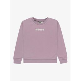 Sweatshirt Roxy "SURF FEELING CREW BRUSHED", M&auml;dchen, Gr. 14 (158/164), nirvana, Obermaterial: 80% Baumwolle, 20% Polyester, Sweatshirts Sweatshirt