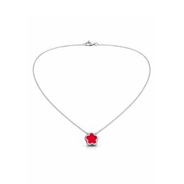 Pure Schmuck Necklace 'Clover Red' female Silver size Onesize