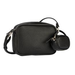 Handtasche Gabor "Devika", Damen, Gr. B/H/T: 21,5cm x 15cm x 7cm, schwarz, Polyurethan, clean, gepflegt, unifarben, Taschen Handtasche, runde Formen sowie dekorative Seitenakzente mit Mini-Taschenanh&auml;nger