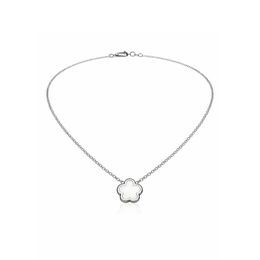 Pure Schmuck Necklace 'Clover Perlmutt' female Silver size Onesize