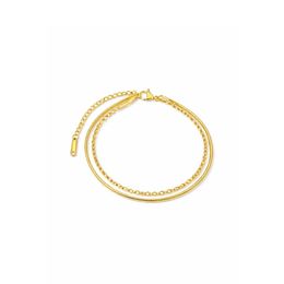 Pure Schmuck Bracelet 'Twin' female Gold size 16,5 cm