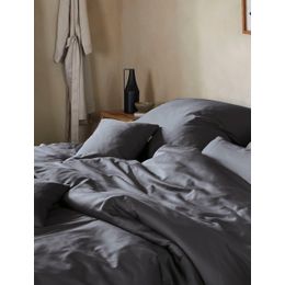 Bettw&auml;sche Irisette "Paris 8000", grau (anthra), B/L: 155cm x 200cm, 1 Stk., 1 Stk., Mako-Satin, B/L: 80cm x 80cm, 2, Mako-Satin, Obermaterial: 100% Baumwolle, Bettw&auml;sche, Bettw&auml;sche, Hochwertige Premium Bettw&auml;sche